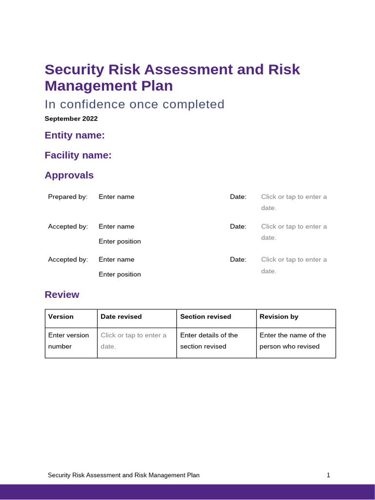 Security Risk Assessment | PDF