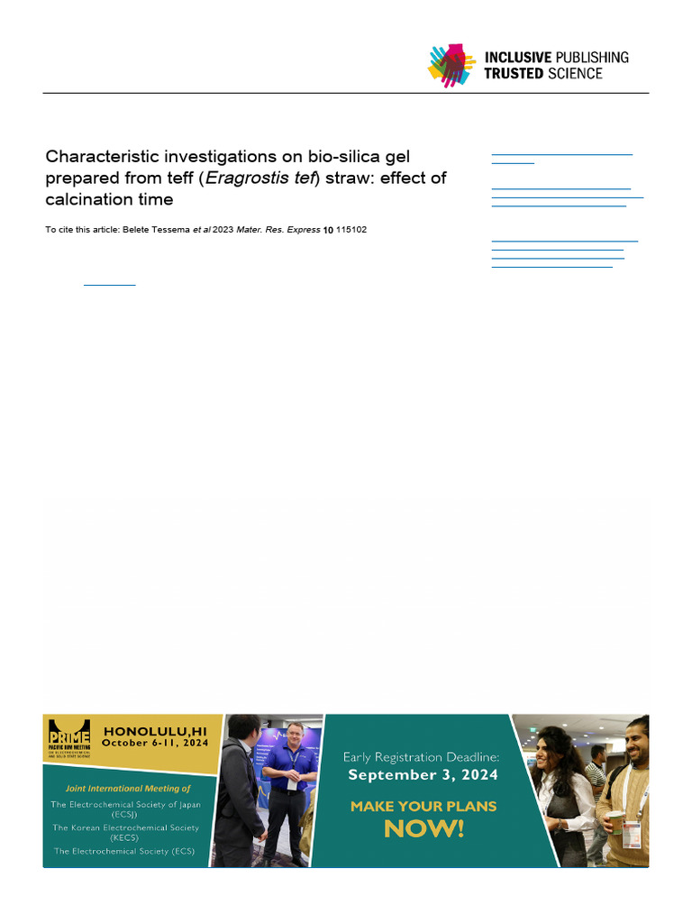 Tessema 2023 Mater. Res. Express 10 115102 | PDF