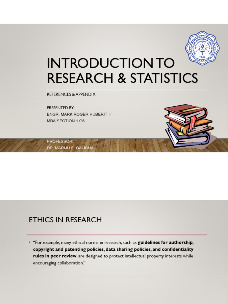Introduction To Research & Statistics - Reference&appendix | PDF