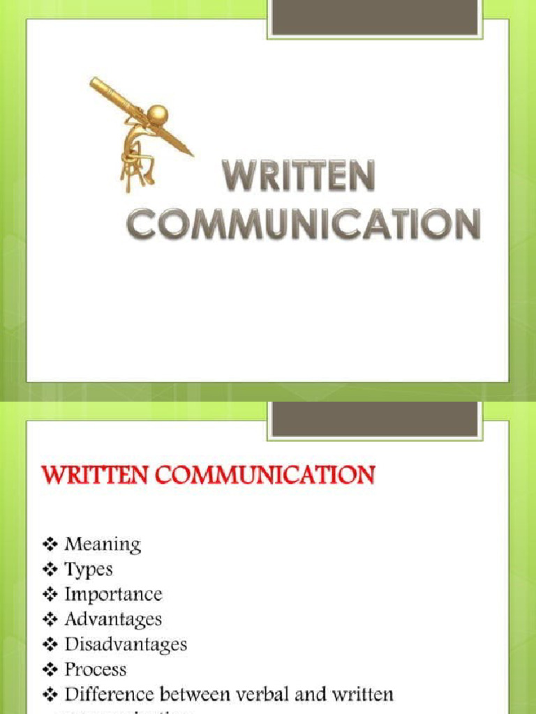 Written Communication | PDF