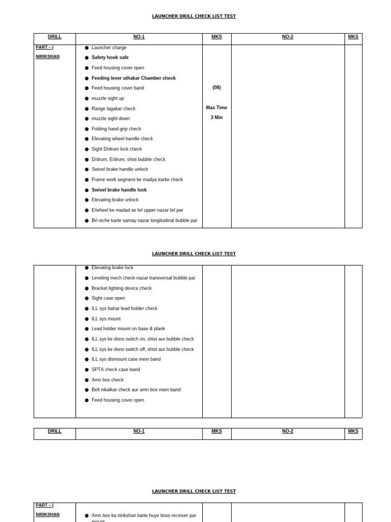 AGS Check List Form | PDF