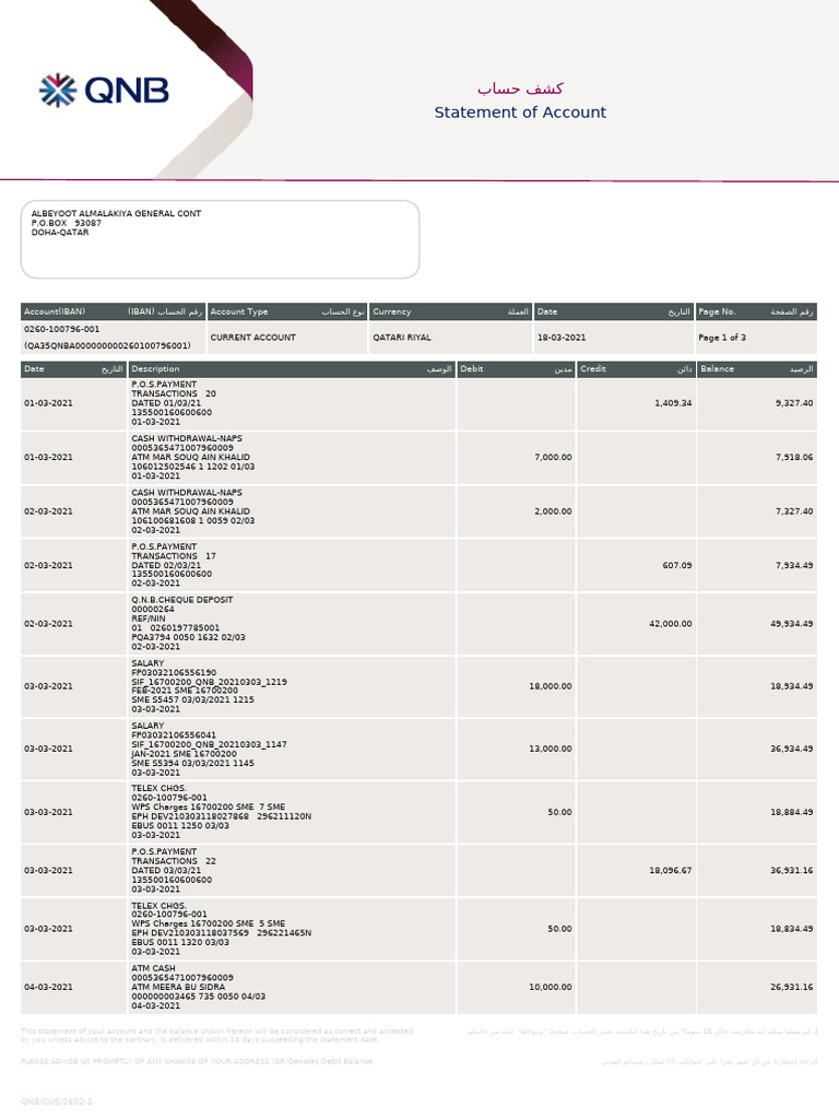 AccountStatement MAR 2021 | PDF