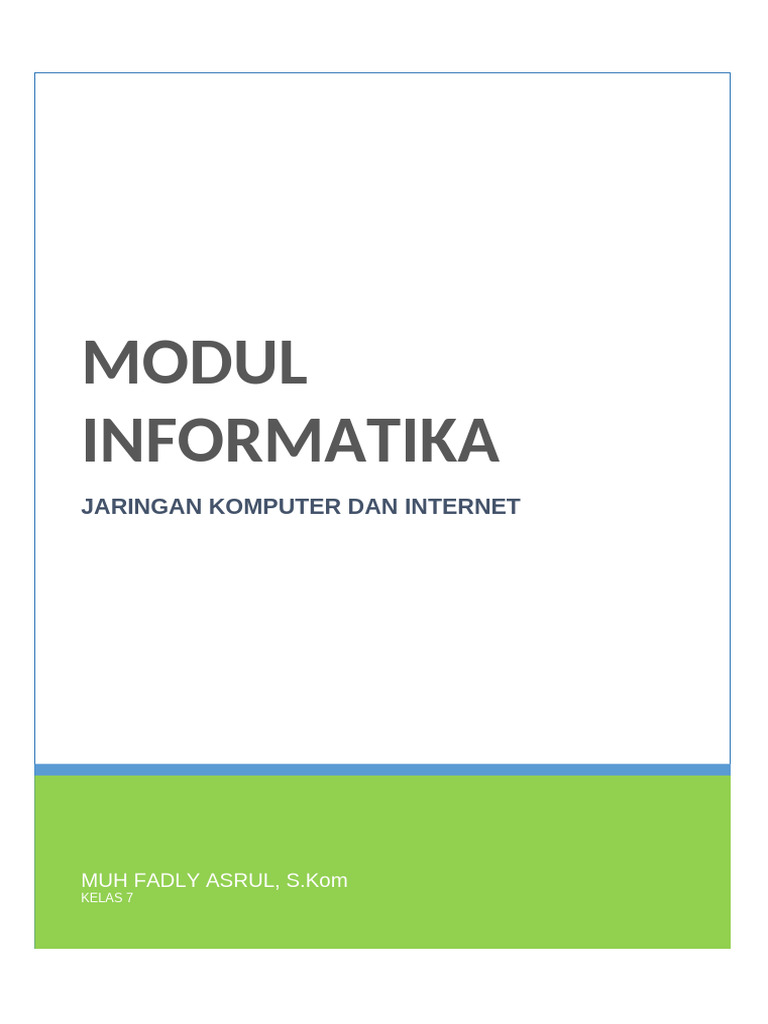 Modul Ajar Informatika - Jaringan Komputer Dan Internet - Fase D | PDF