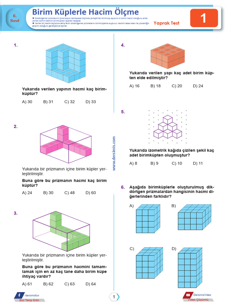 1 Birim Kuplerle Hacim Olcme 1 | PDF