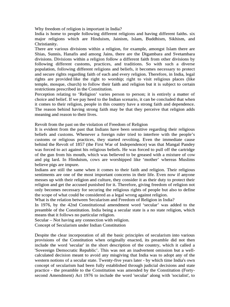 Module 1 Religion and Law | PDF