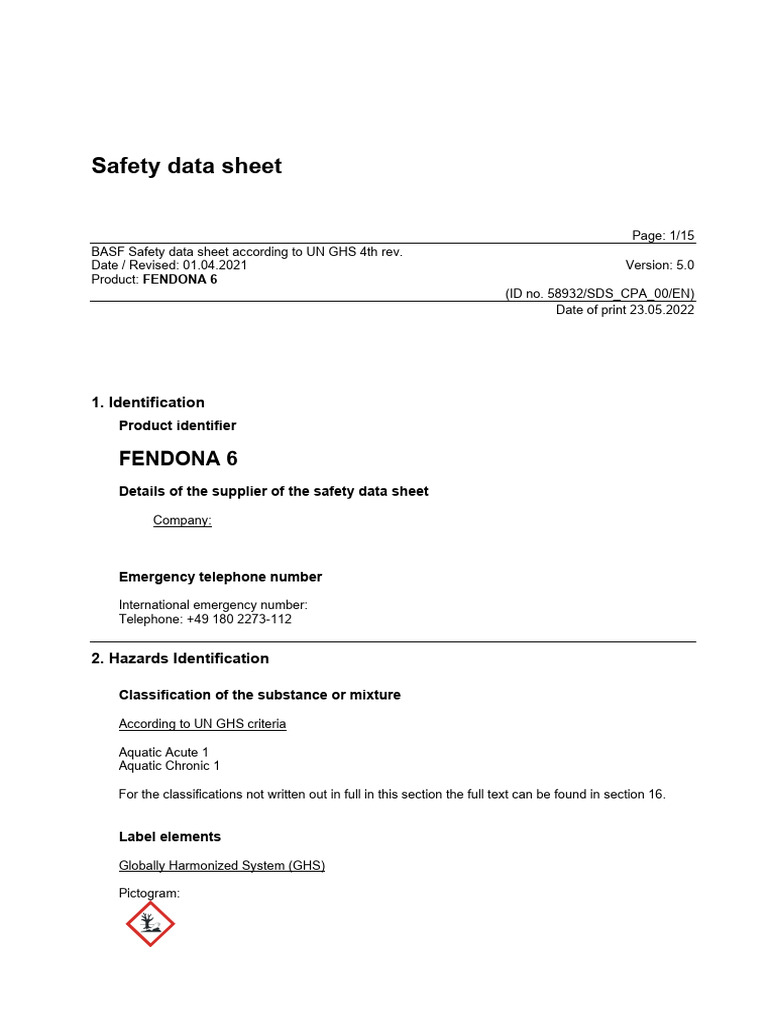 FENDONA_6_SC_SDS | PDF
