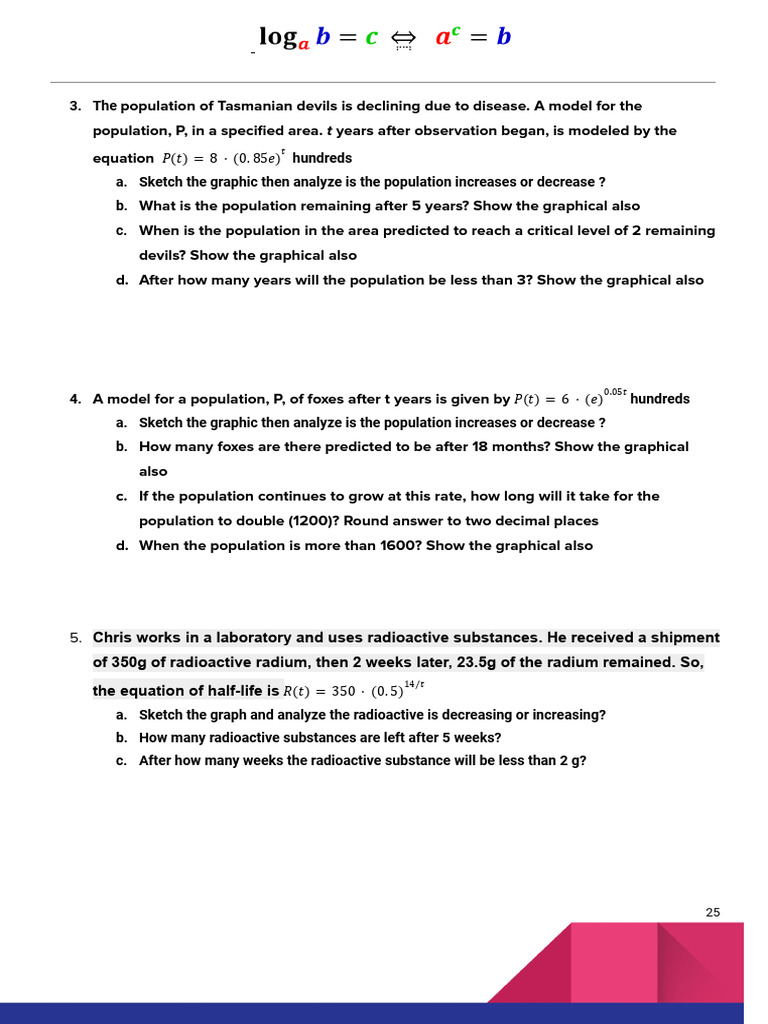 Application of Exponential in Real Life PDF | PDF