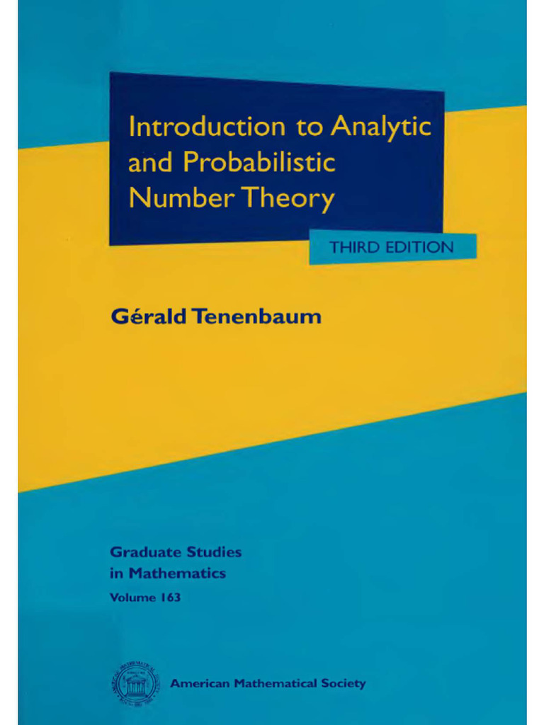 Introduction To Analytic and Probabilistic Number Theory | PDF
