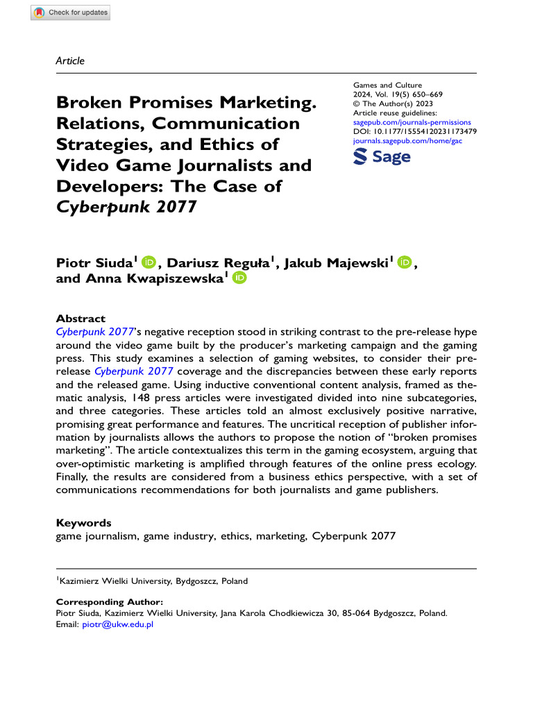 Siuda Et Al Broken Promises Marketing | PDF