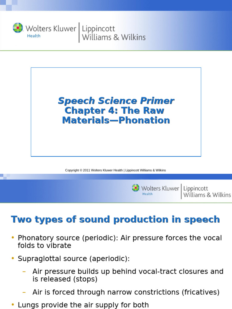 Chapter 04 Speech Science Primer Powerpoint Presentation | PDF