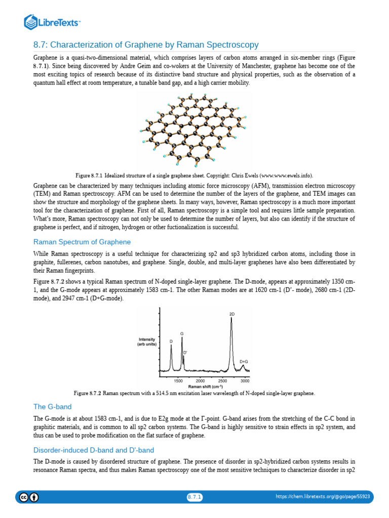 8.7! Characterization of Graphene by Raman Spectros | PDF