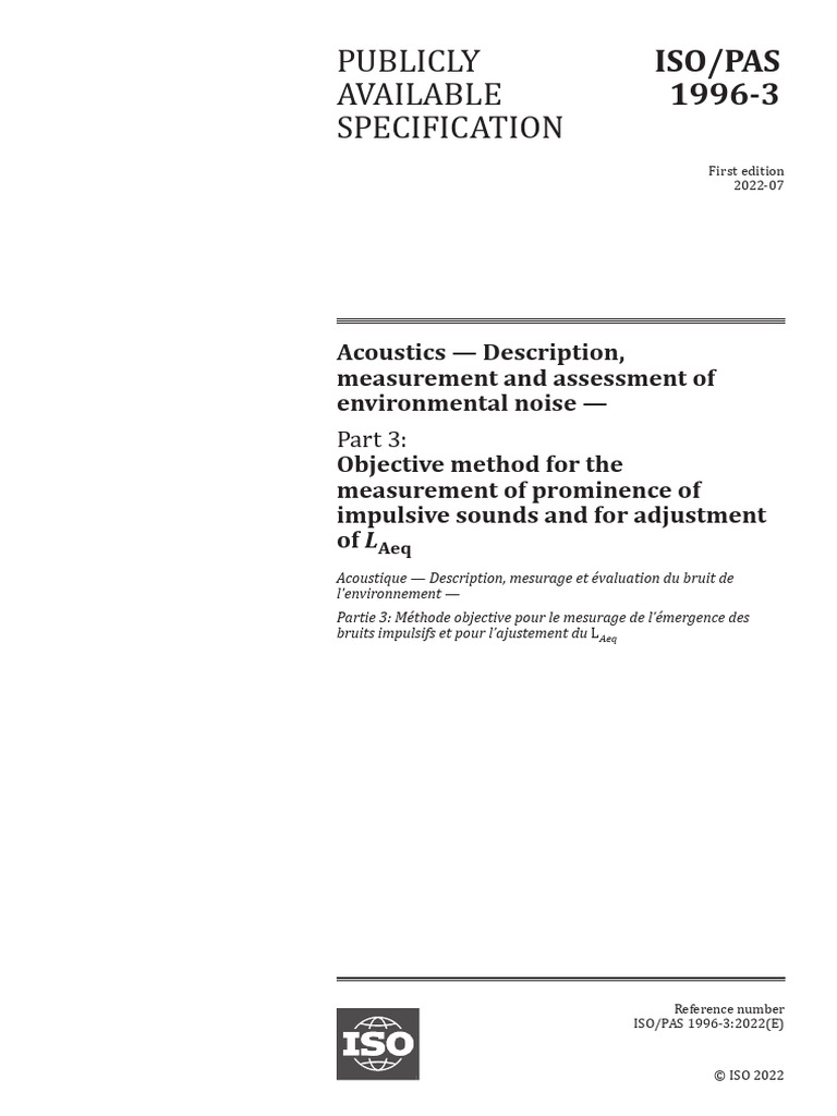 Iso Pas 01996-3-2022 | PDF