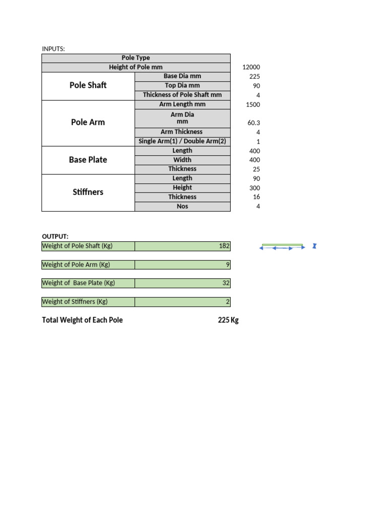 Pole Weight Calculator | PDF