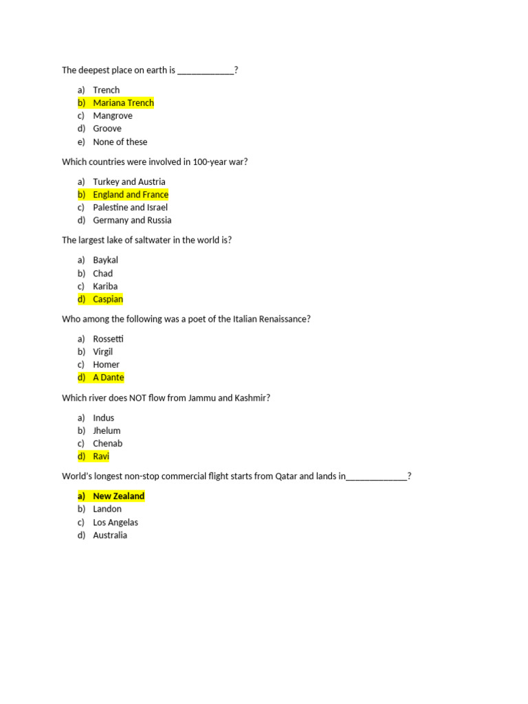 General Knowledge | PDF