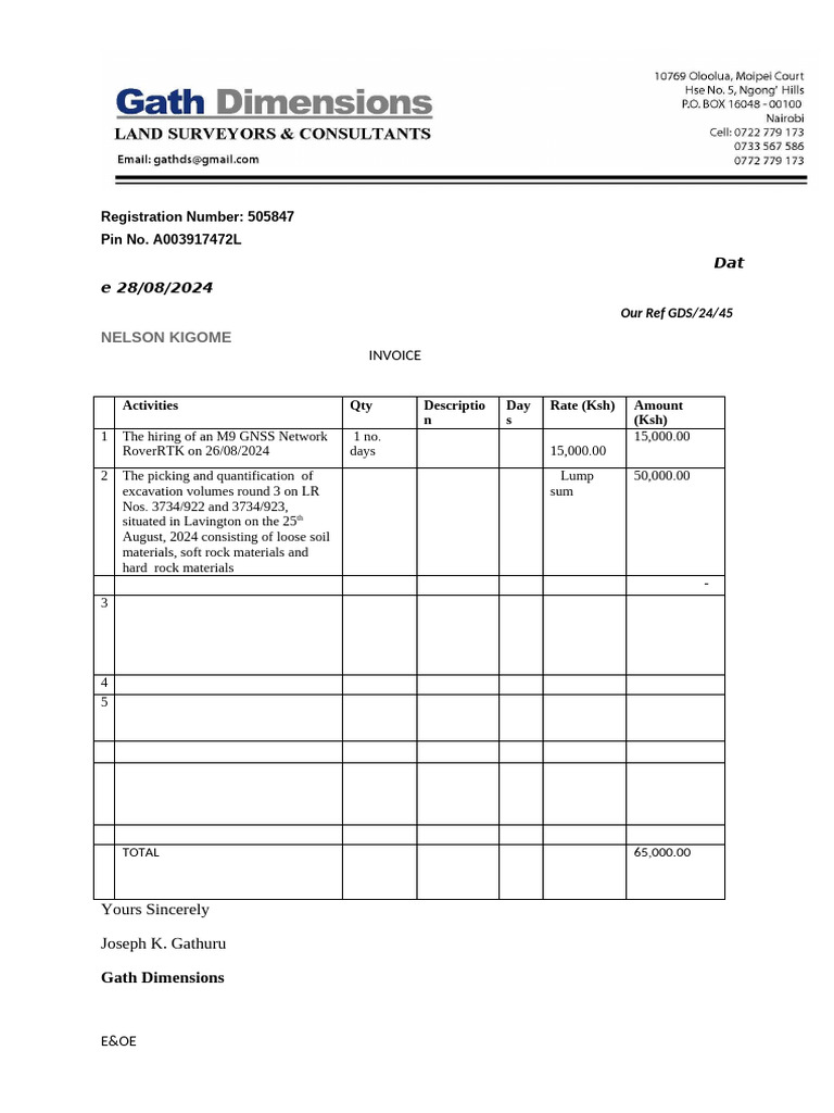 Lavington - Nelson Invoice - Volumes 3 | PDF
