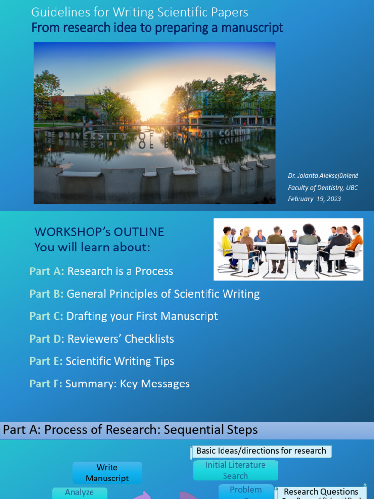 Scientific Writing Workshop Vancouver, February 19, 2023 | PDF ...