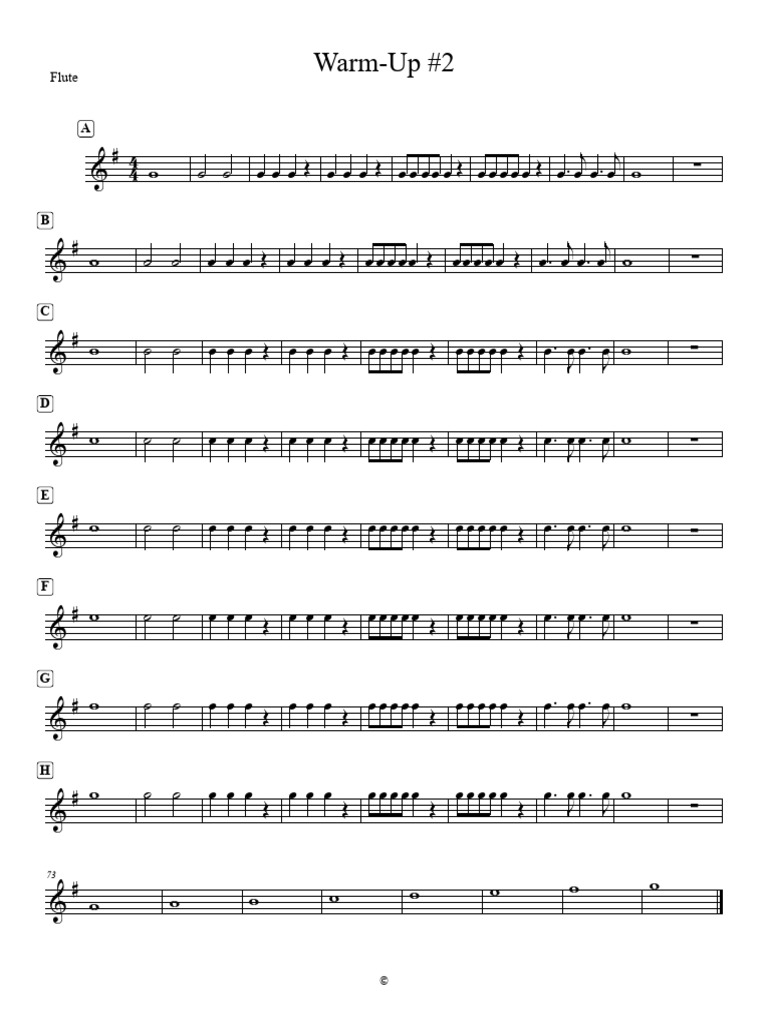 Warm-Up #2 - Flute | PDF