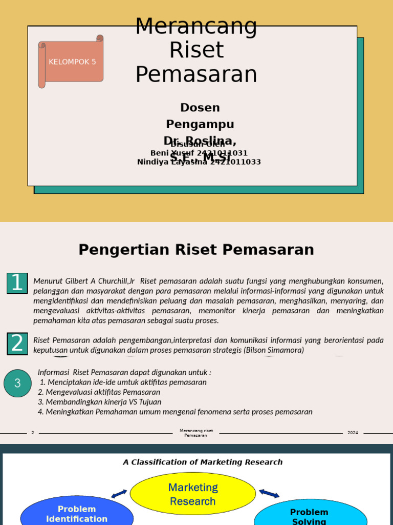 Merancang Riset Pemasaran Kelompok | PDF