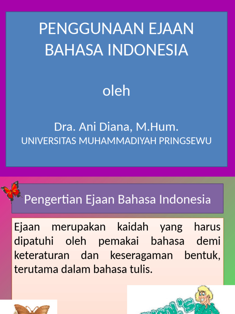 Ejaan Bahasa Indonesia | PDF
