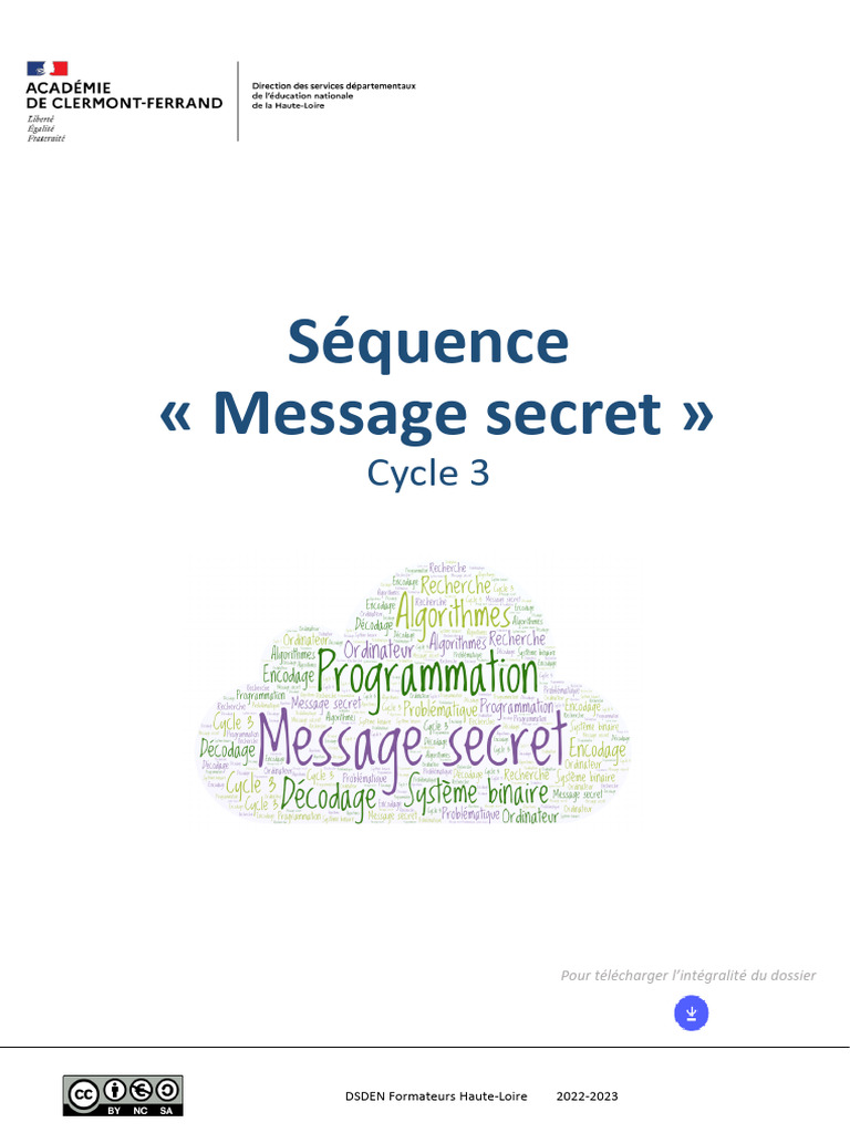 Séquence Message secret | PDF