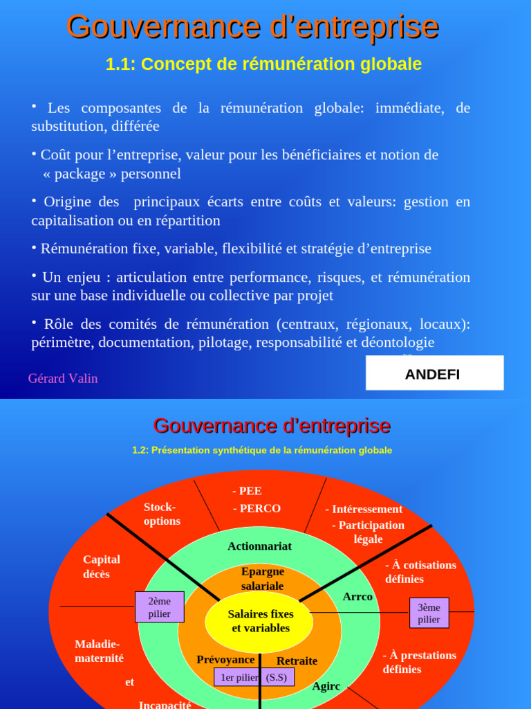 1.1: Concept de Rémunération Globale: Gérard Valin | PDF