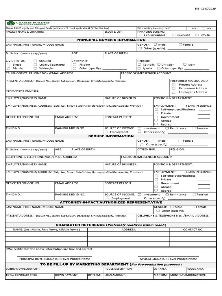 3 Copies Buyers Information Sheet | PDF