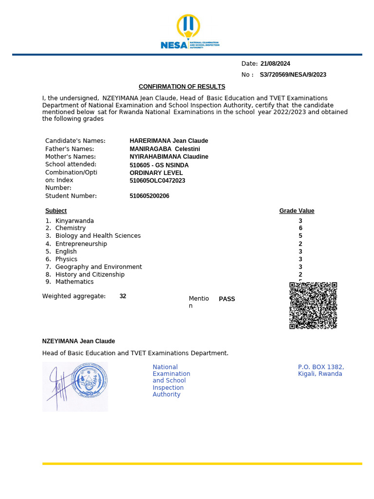Result Slip | PDF