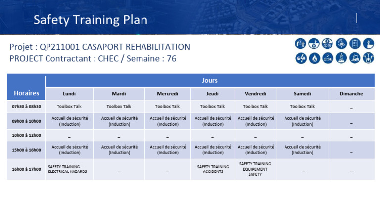 Safety Training Schedule - Week 76 | PDF