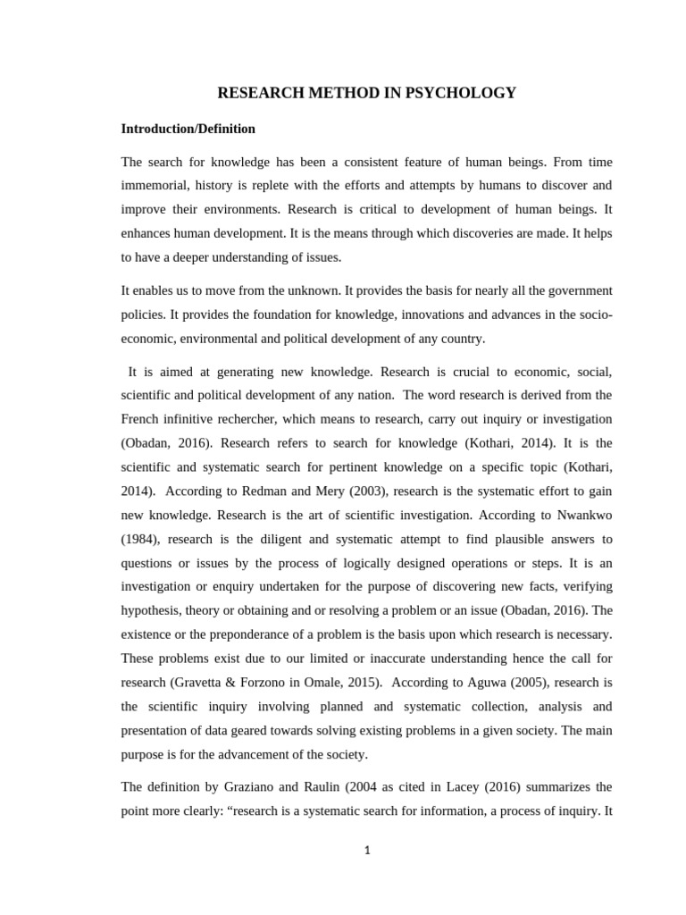 Research Method in Psychology - 070619 | PDF | Deductive Reasoning ...