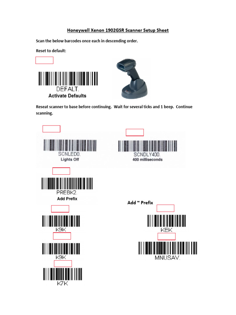 Honeywell Xenon 1900 Series Calibration Sheet | PDF