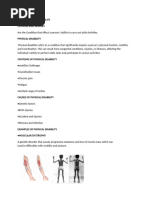 Locomotor Disability Evaluation | PDF | Finger | Vertebral Column