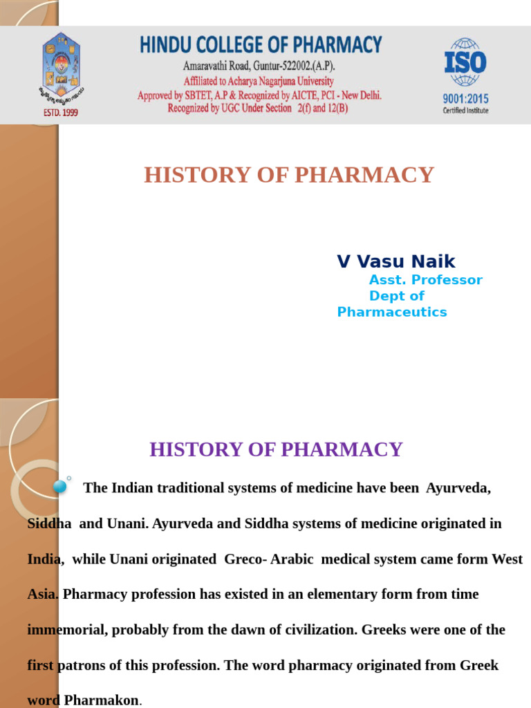 History of Pharmacy | PDF