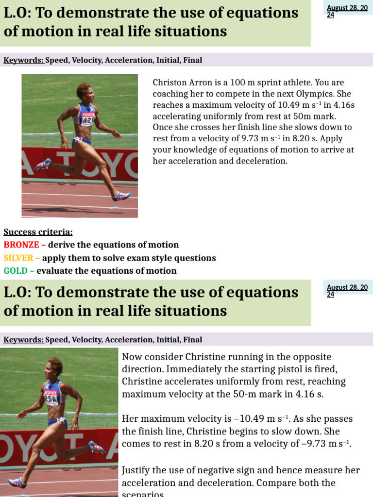 L2-Questions On Equations of Motion 1 | PDF
