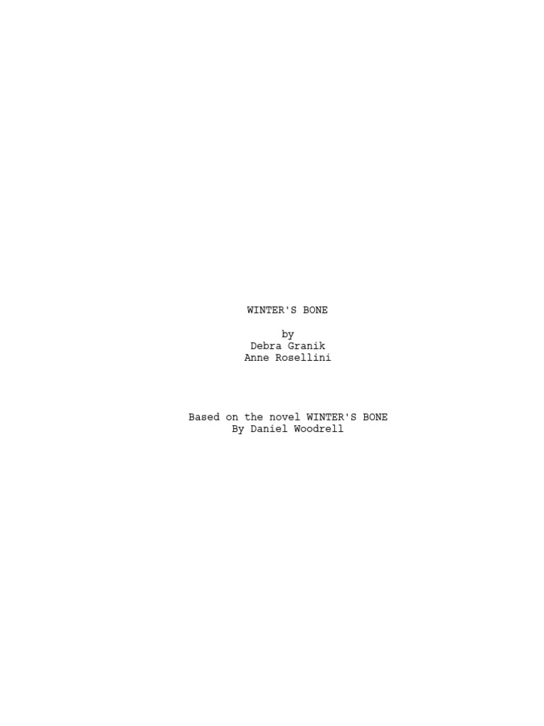 Winters Bone - Draft | PDF