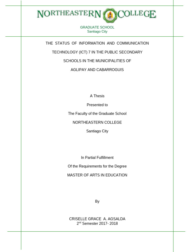 AGSALDA, Criselle Grace A. (FRONT PAGE)2 | PDF