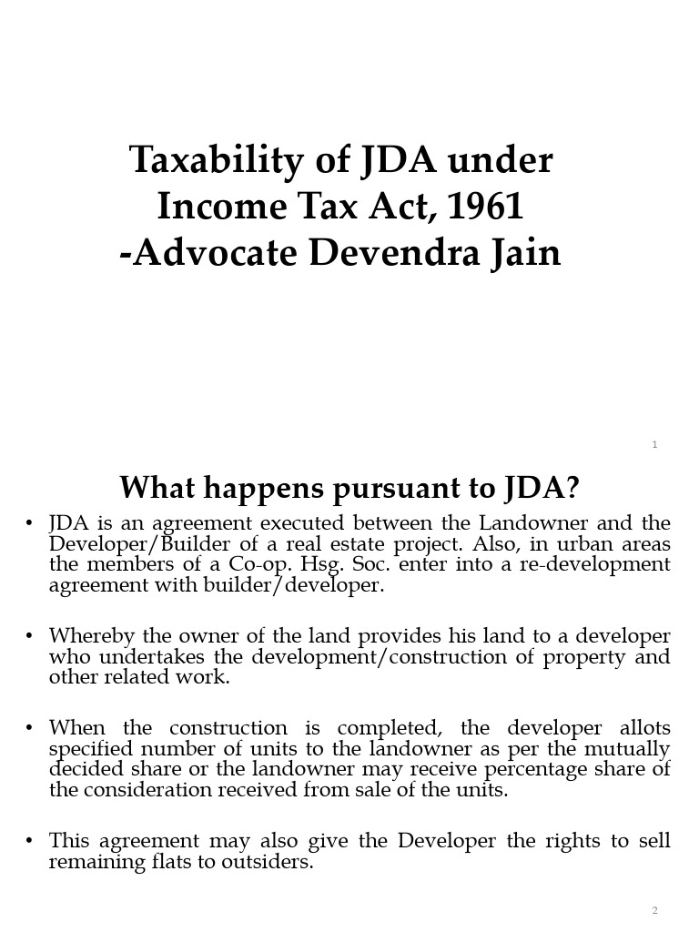 JD Agreement CA Devendra Jain | PDF