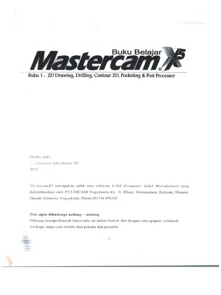 MasterCam Buku 1 | PDF