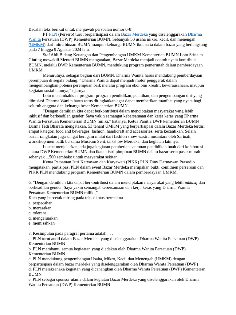 Soal Lanjutan Literasi-part 2 | PDF