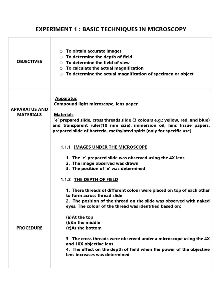 Experiment 1 Lab Report 2 | PDF