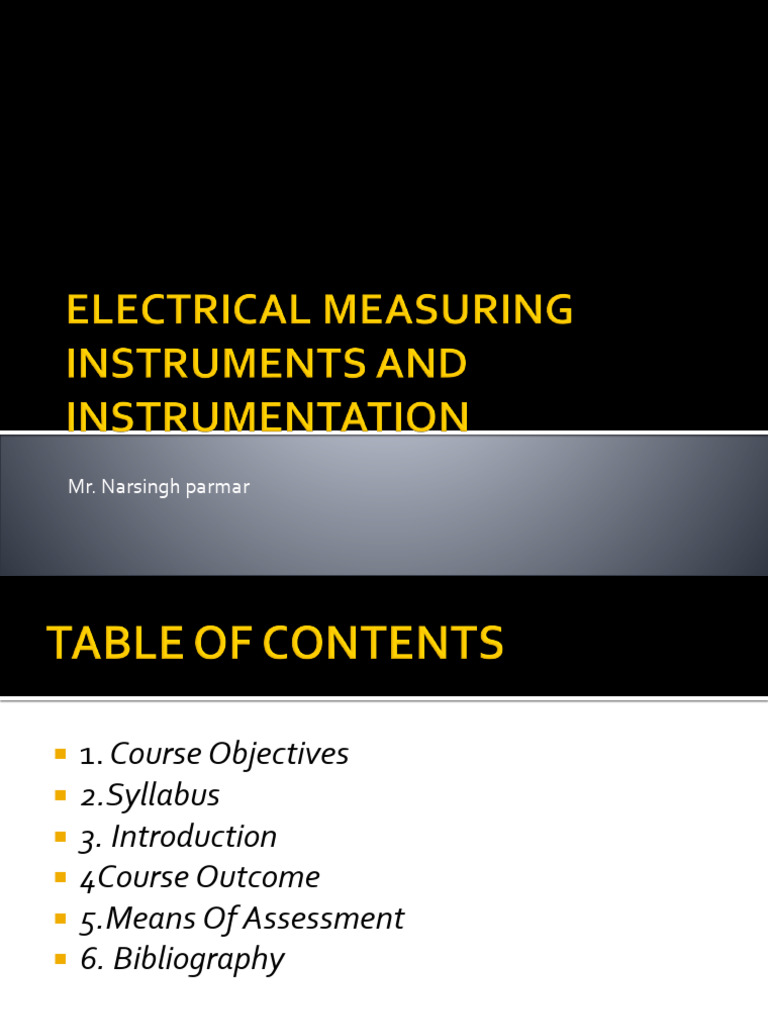 ELECTRICAL_MEASURING_INSTRUMENTS_AND_INSTRUMENTATION | PDF