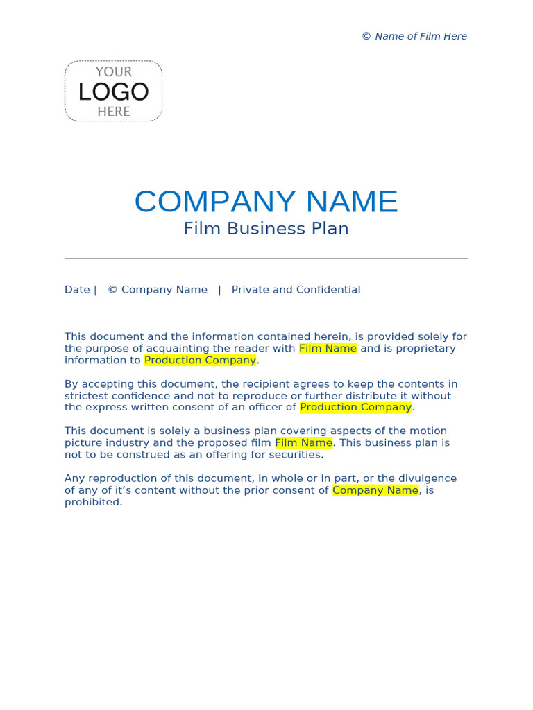 Film - Business - Plan 2 | PDF