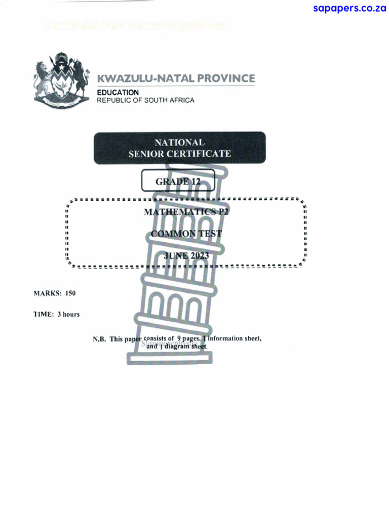 2023 KZN June P2 QP | PDF