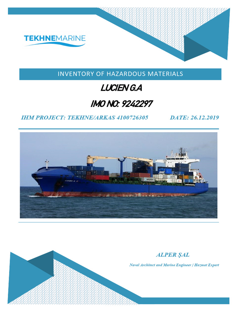 LUCIEN G.A - Inventory of Hazardous Materials | PDF
