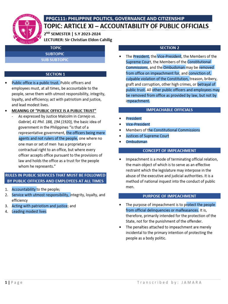 4 - Accountability of Public Officials | PDF
