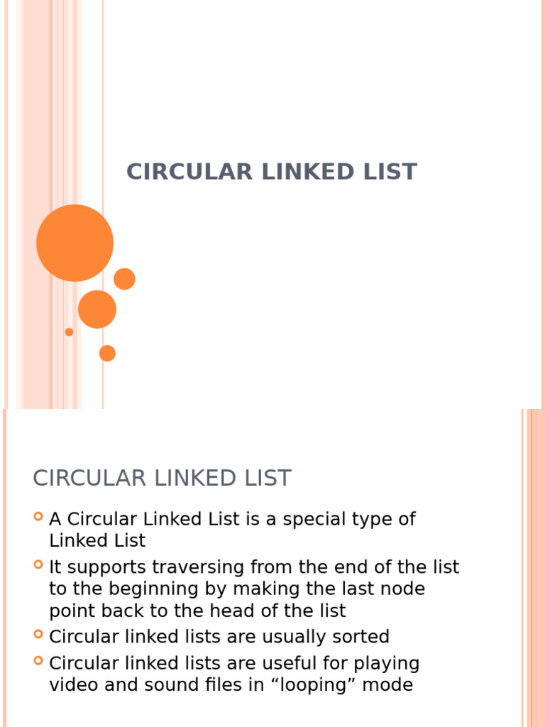 DSA-Lecture 8 Circular Linked List | PDF
