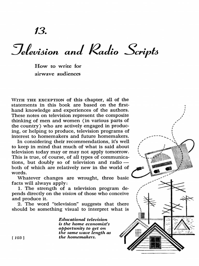 Television and Radio Scripts | PDF