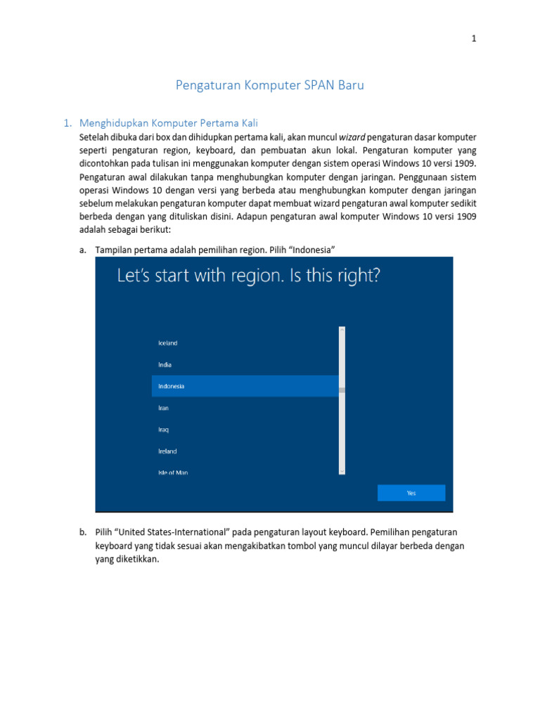 Setting Awal PC SPAN | PDF