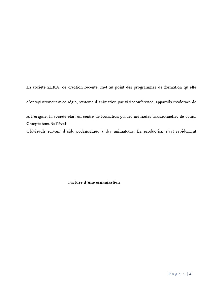 Management Des Organisations Sujet 2018 | PDF