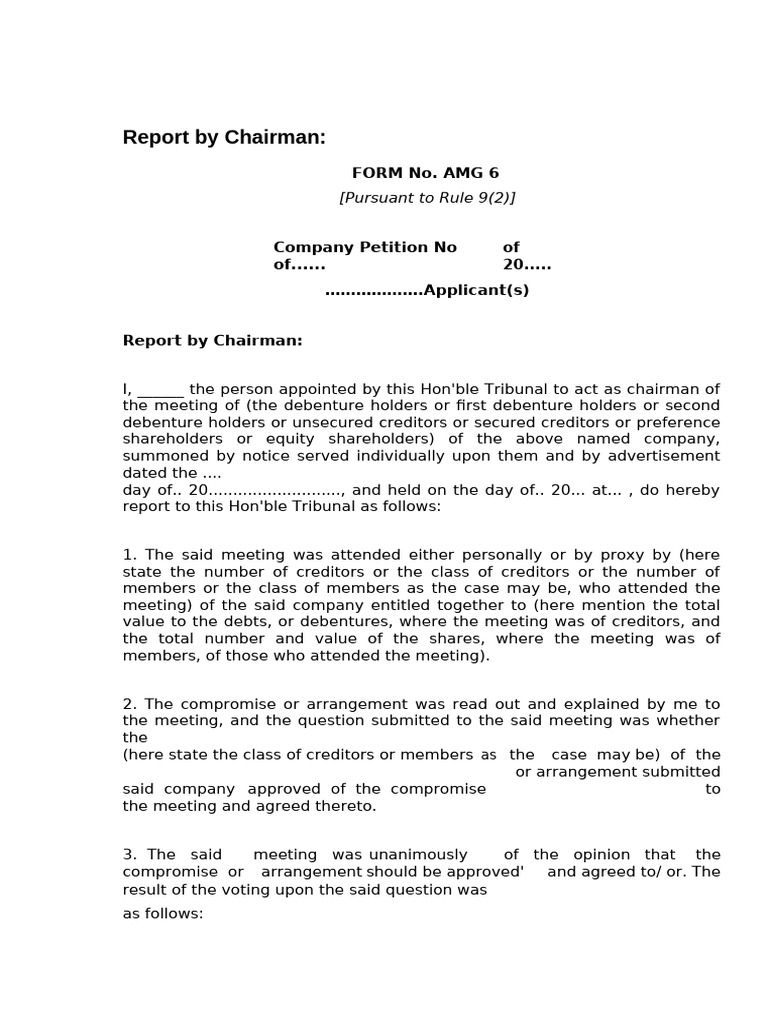 Report by Chairman | PDF