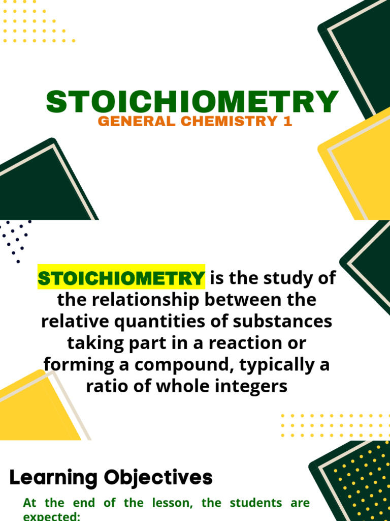 Stoichiometry Atomic Mass | PDF